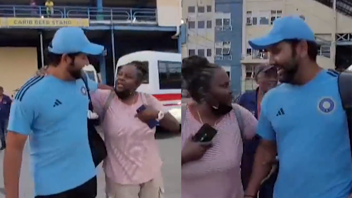 Rohit Sharma meets his biggest female fan in West Indies, video goes ...