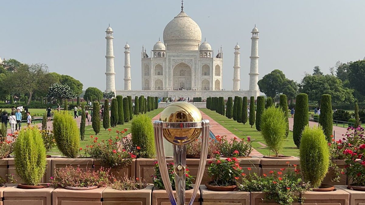 ICC Men's World Cup Trophy Tour reaches iconic Taj Mahal - Crictoday