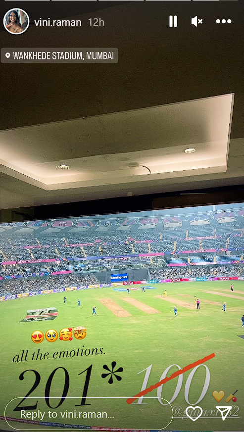 Vini Raman's special post for husband Glenn Maxwell goes viral - Crictoday