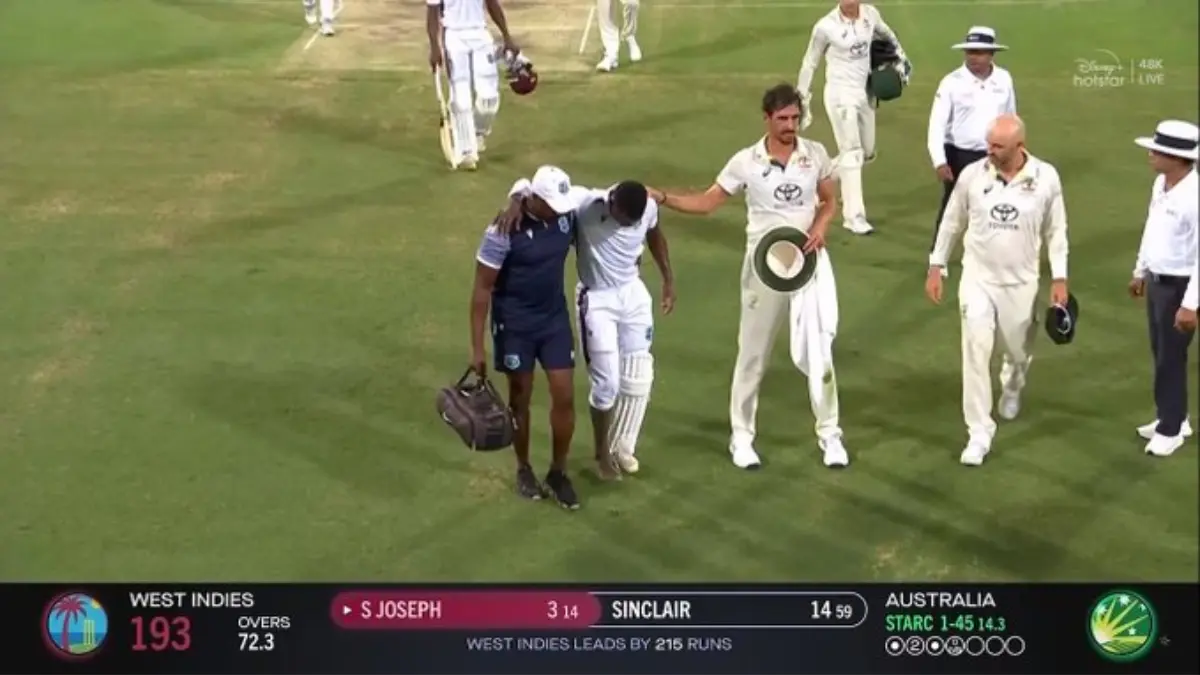 Watch: Mitchell Starc's toe crushing yorker injures Shamar Joseph ...