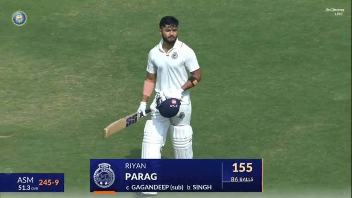 Riyan Parag smashes second fastest century in Ranji Trophy history ...