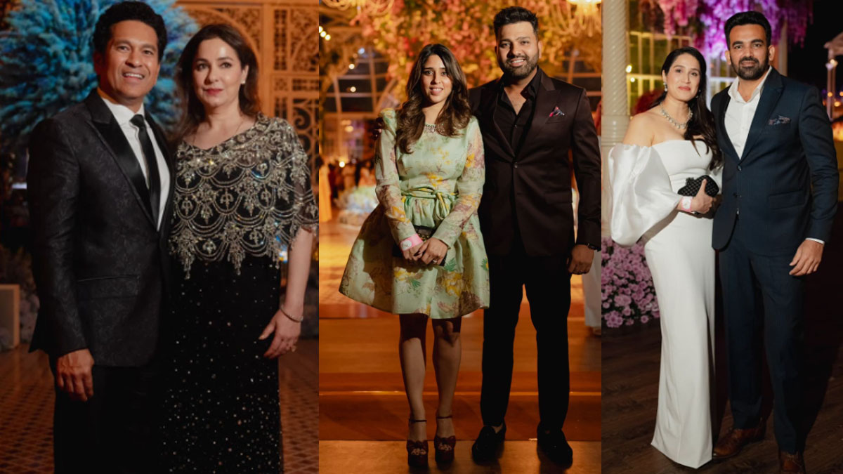 (See Pics) Sachin-Anjali, Rohit-Ritika, Zaheer-Sagarika dazzle at Anant ...