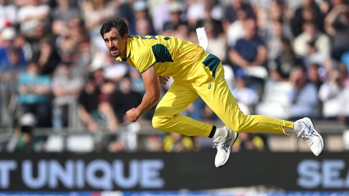 Mitchell Starc attends the ICC Women's World Cup 2nd semi-final, cheers ...