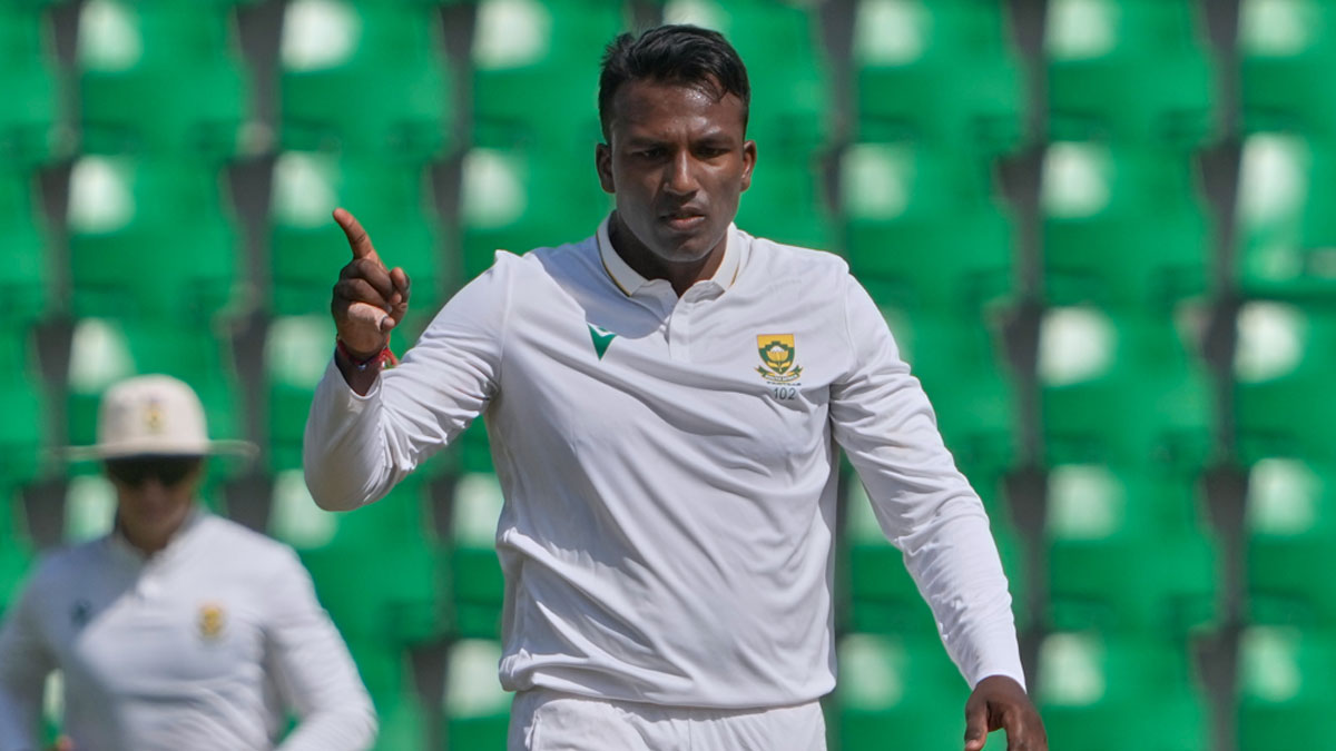 Senuran Muthusamy shines with three wickets in four deliveries, helps South Africa dismiss ...